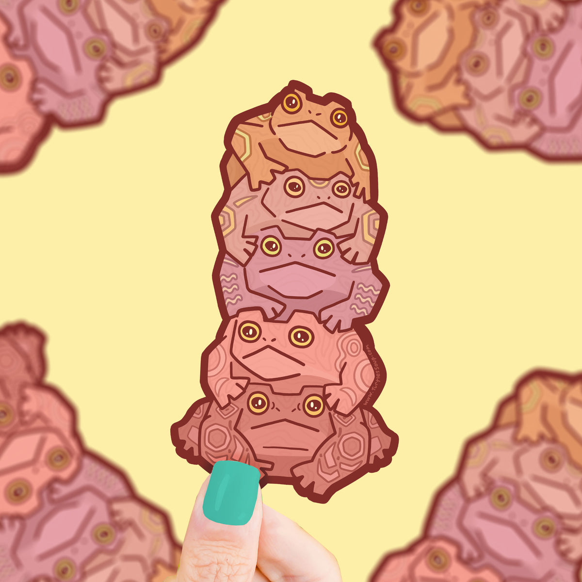 Toadem Pole Toad Stack Vinyl Sticker – Turtle's Soup