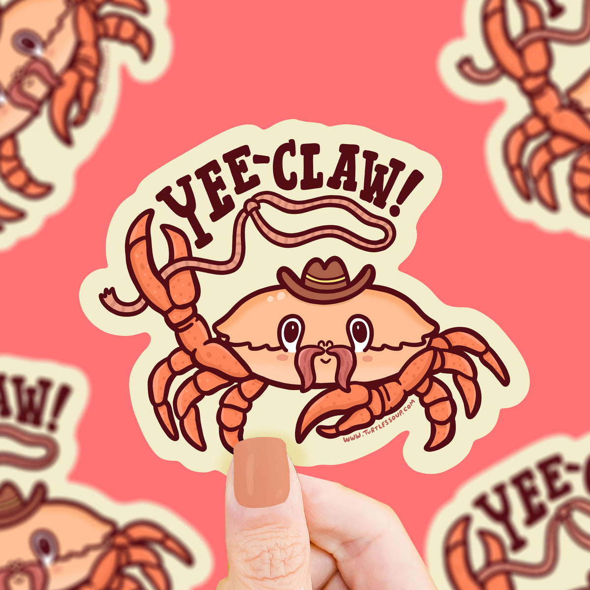 Yee-Claw Rodeo Crab Vinyl Sticker – Turtle's Soup