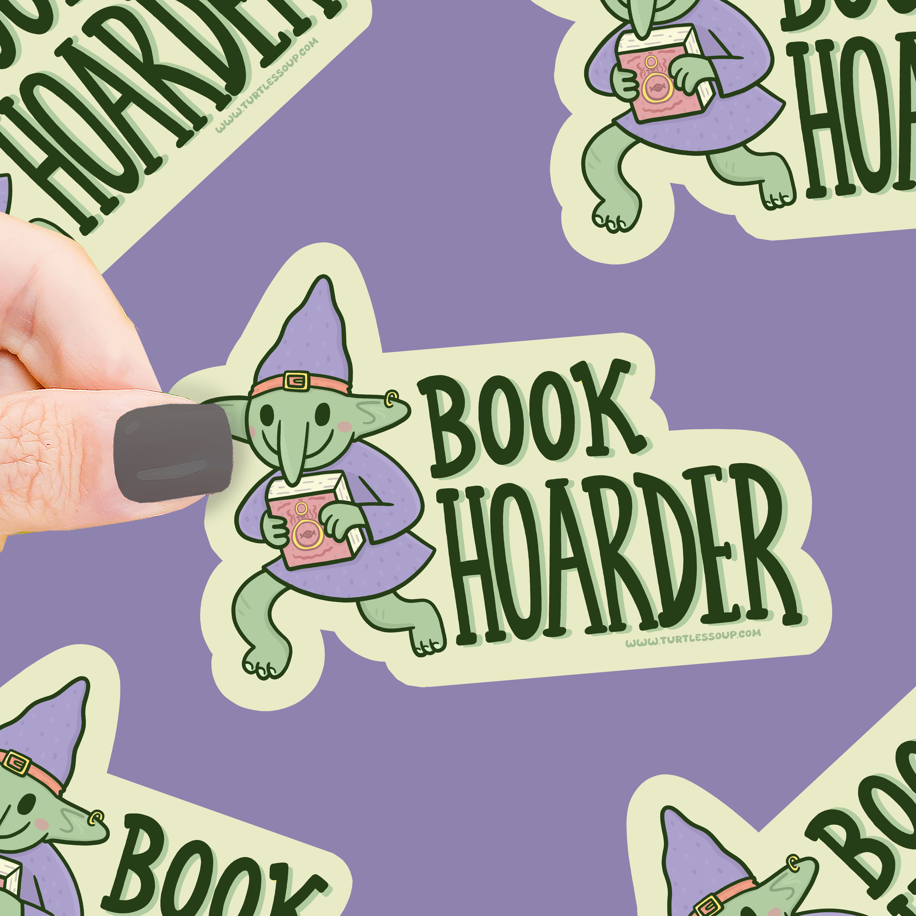 Book Hoarder Vinyl Sticker – Turtle's Soup