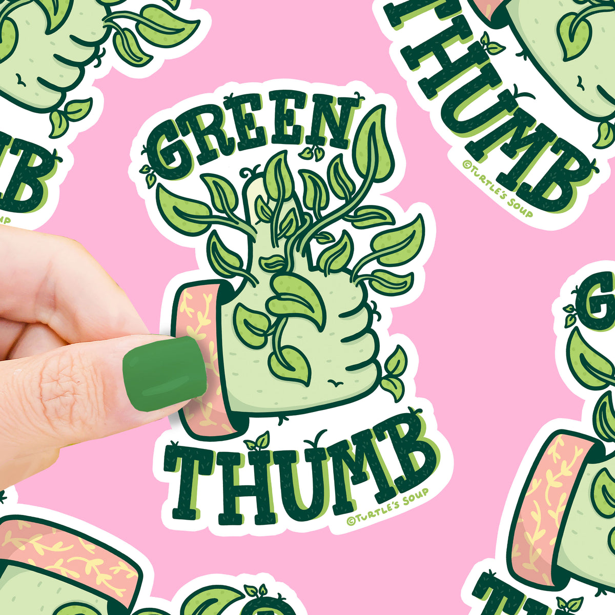 Green Thumb Gardening Vinyl Sticker – Turtle's Soup
