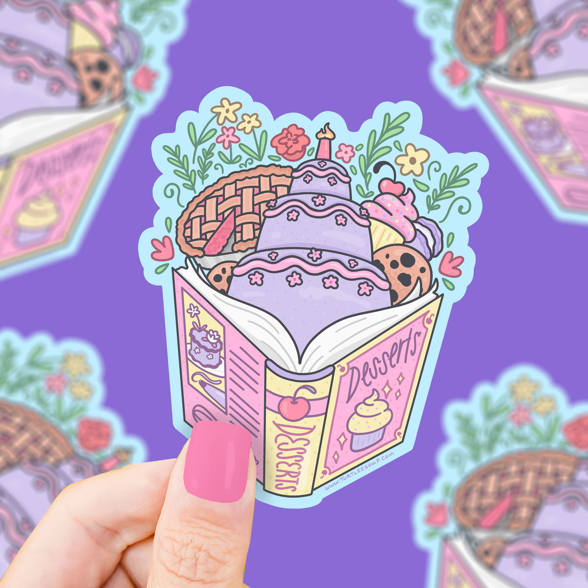 Desserts Cookbook Vinyl Sticker – Turtle's Soup