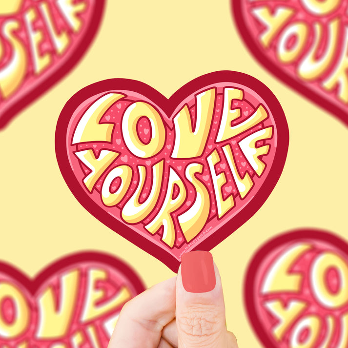Love Yourself Positive Affirmations Vinyl Sticker – Turtle's Soup
