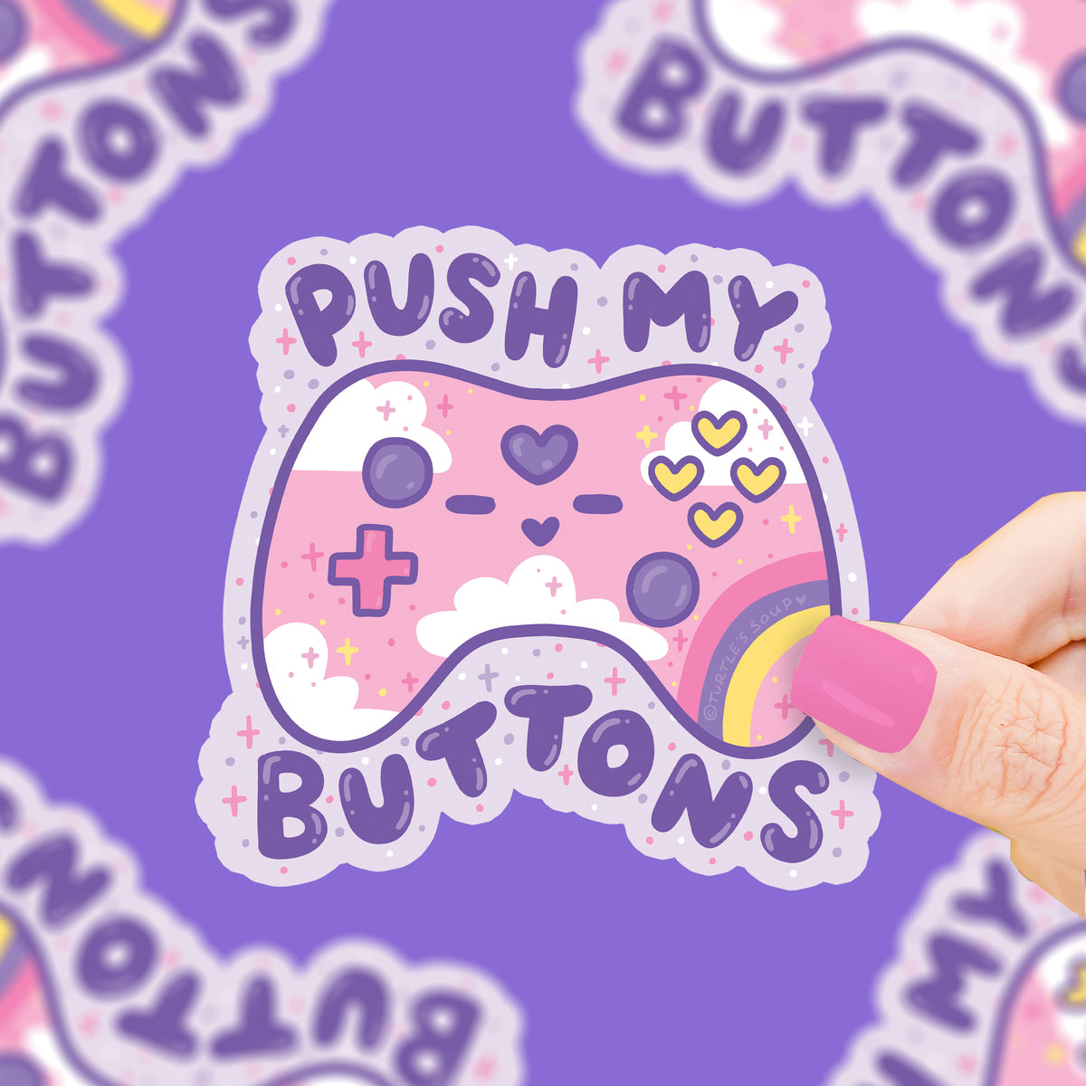 Push My Buttons Vinyl Sticker – Turtle's Soup