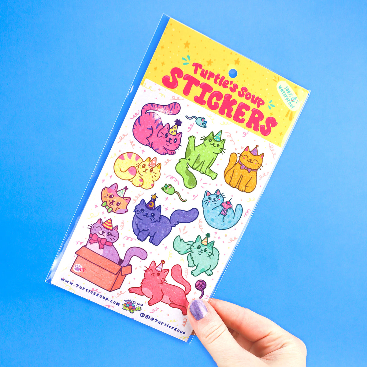 Birthday Cats Vinyl Sticker Sheet – Turtle's Soup
