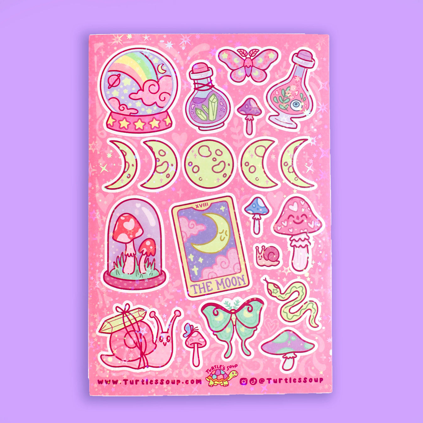 Glittery Witchy Things Vinyl Sticker Sheet – Turtle's Soup