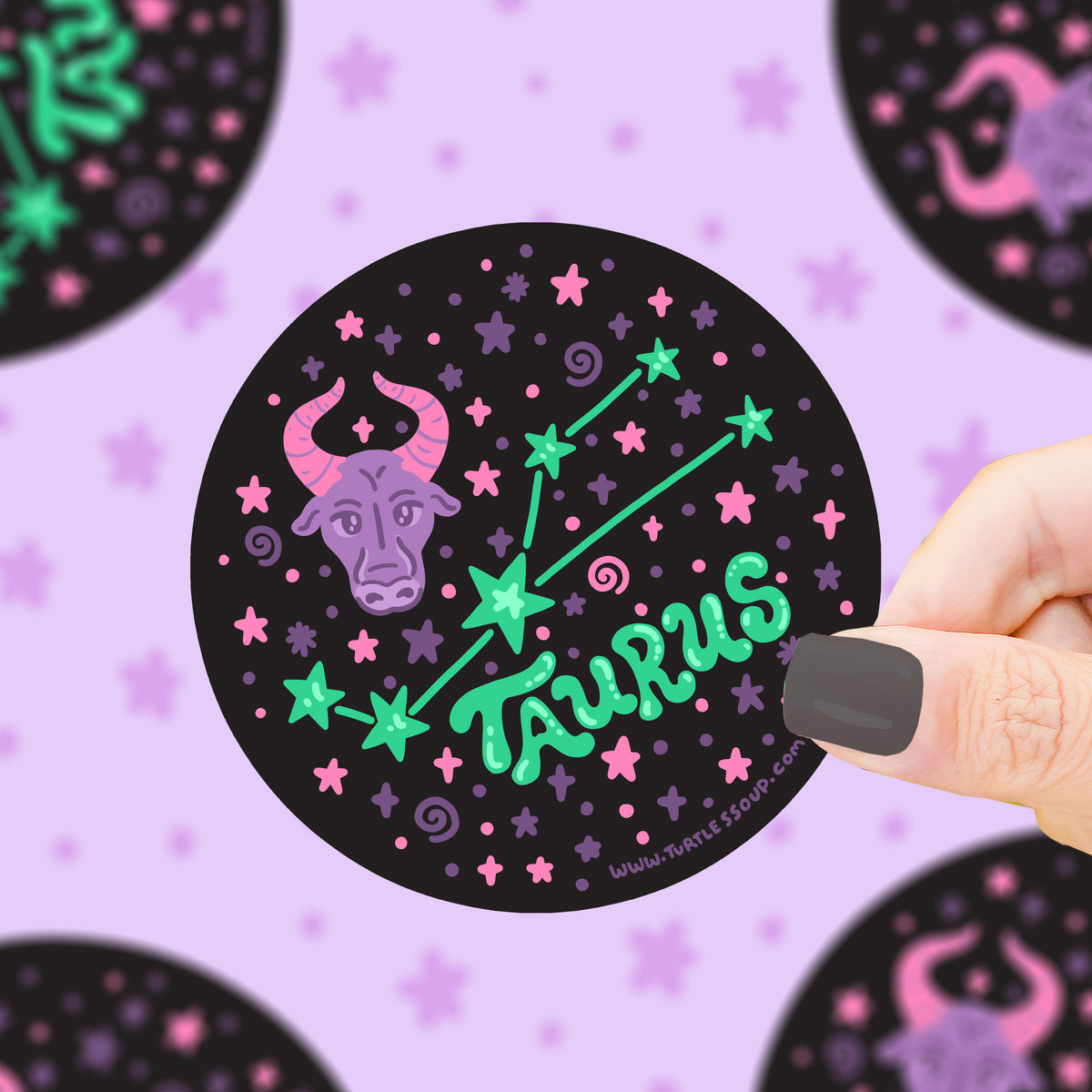 Taurus Constellation Zodiac Holographic Vinyl Sticker – Turtle's Soup