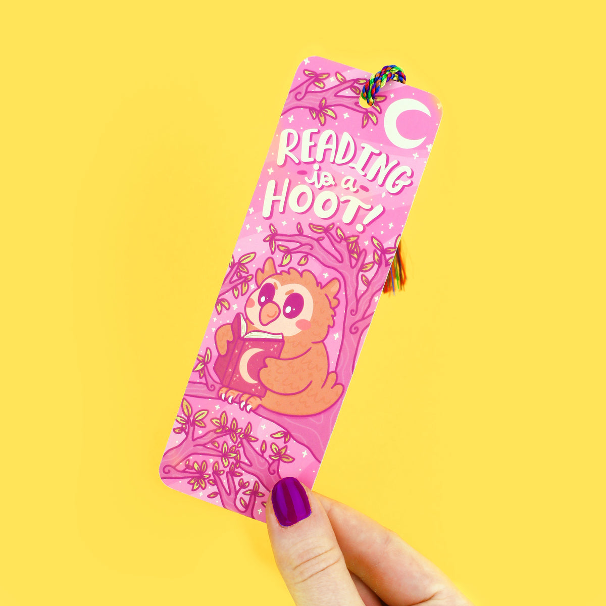 Reading Is a Hoot Owl Bookmark with Tassel – Turtle's Soup