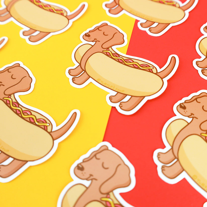Dachshund Hot Dog Vinyl Sticker – Turtle's Soup