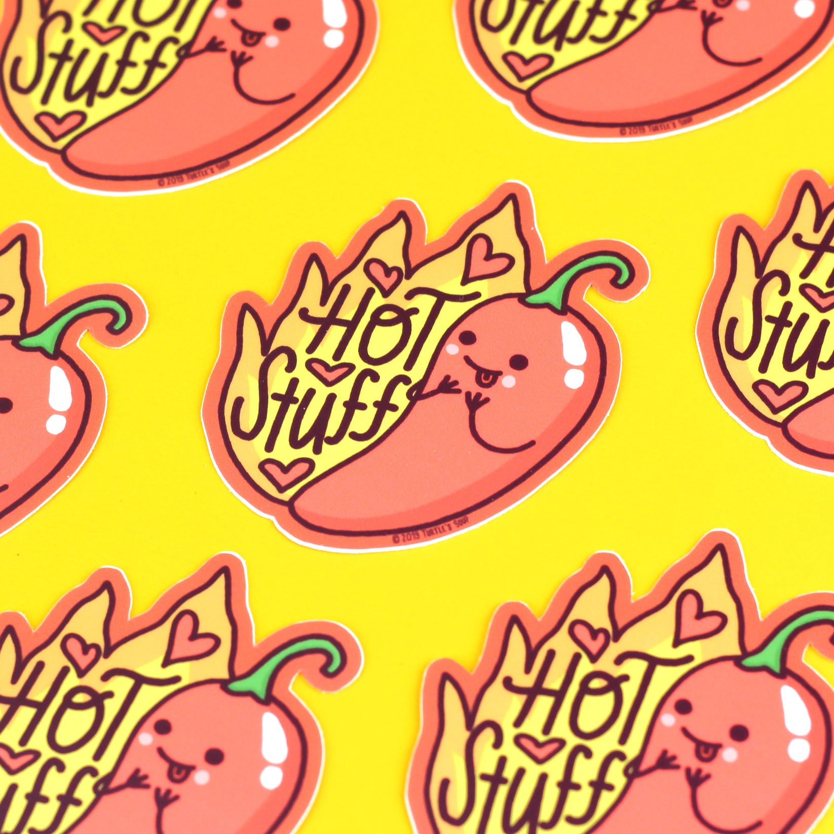 Hot Stuff Chili Pepper Vinyl Sticker – Turtle's Soup
