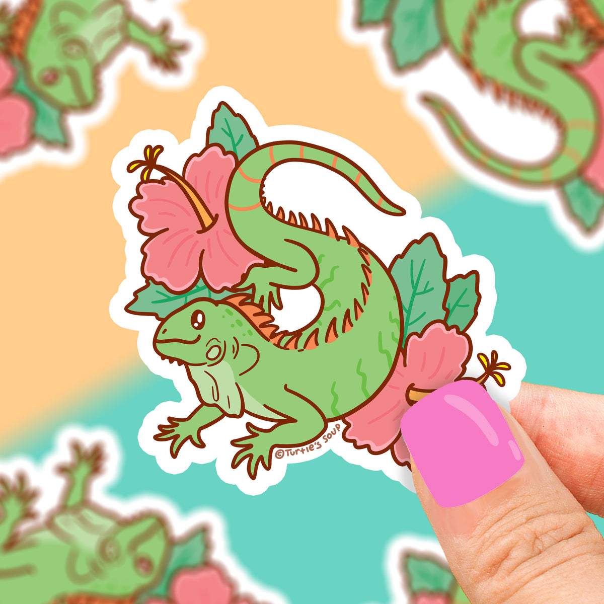 Pet Iguana Vinyl Sticker – Turtle's Soup