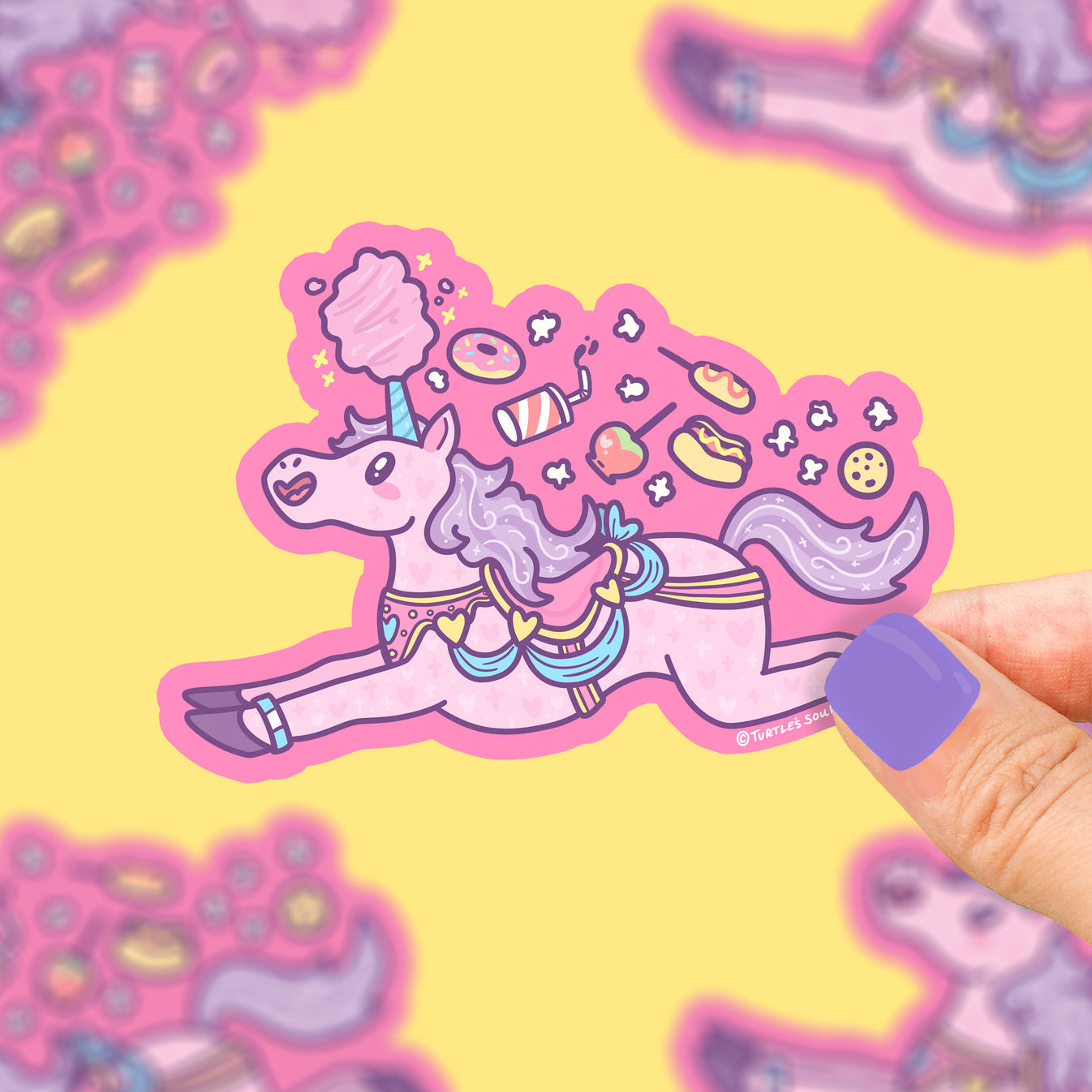 Unicorn Amusement Park Mythical Creature Vinyl Sticker – Turtle's Soup
