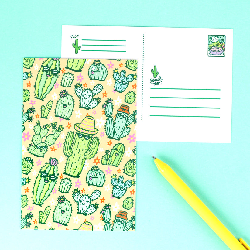 Happy Cactus Postcard – Turtle's Soup